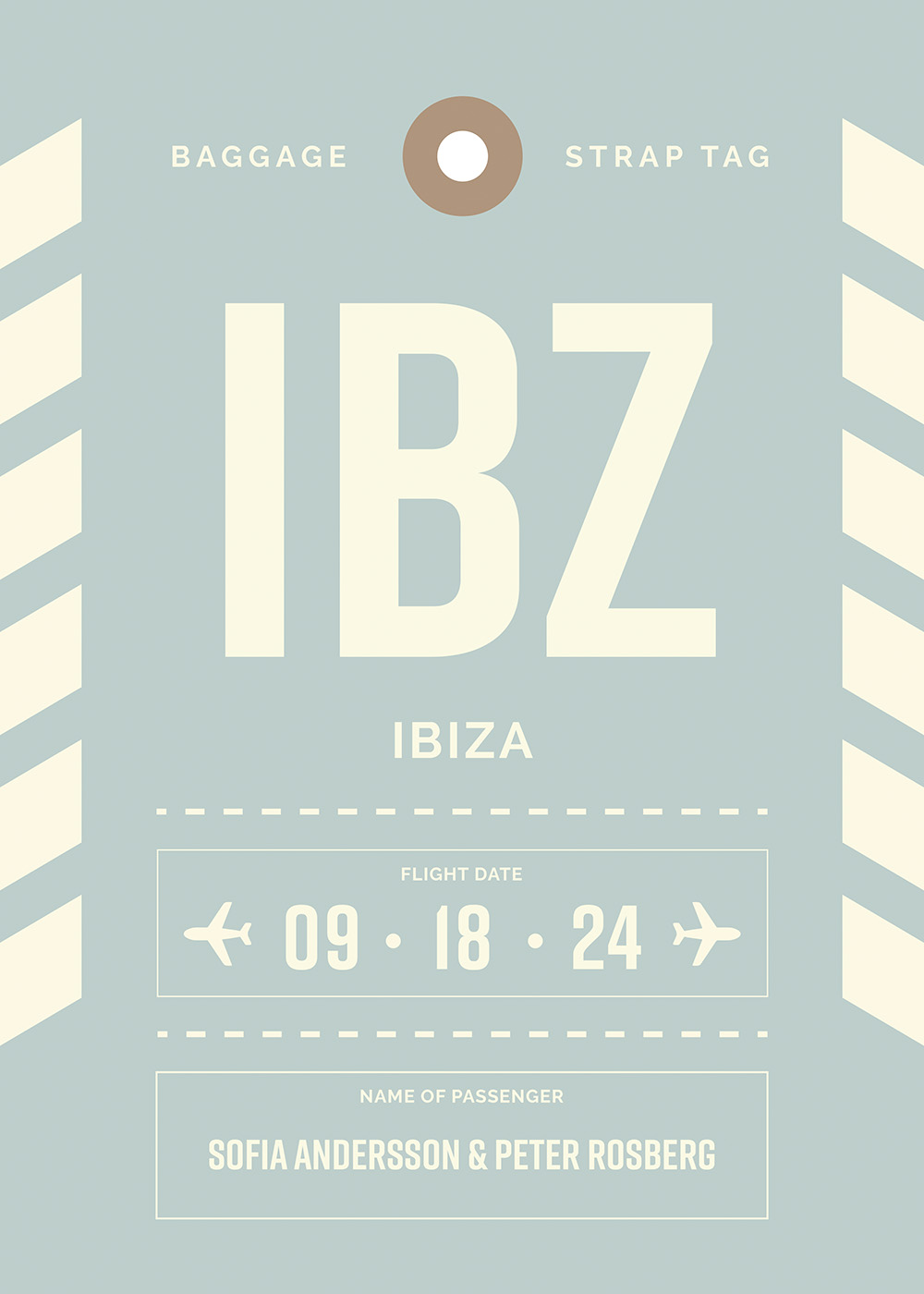 Baggage Tag No2 Blue Travel Poster | Poster Store AU
