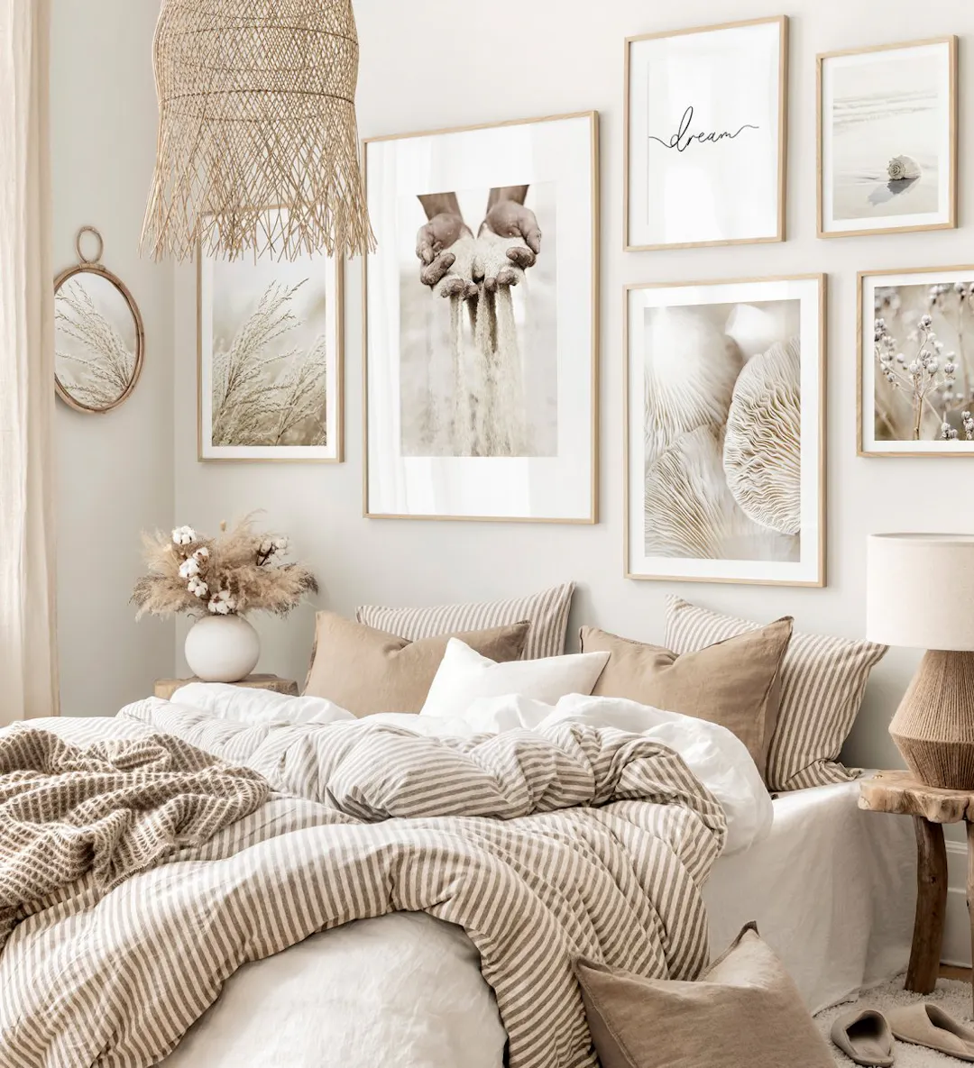 Nature gallery wall with beige nature poster | Poster Store US