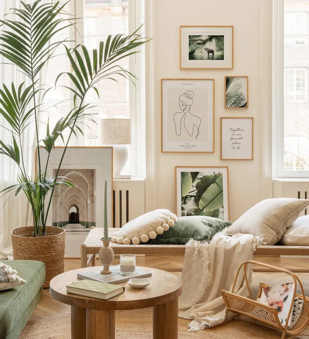 Green and tropical nature gallery wall | Poster Store CA