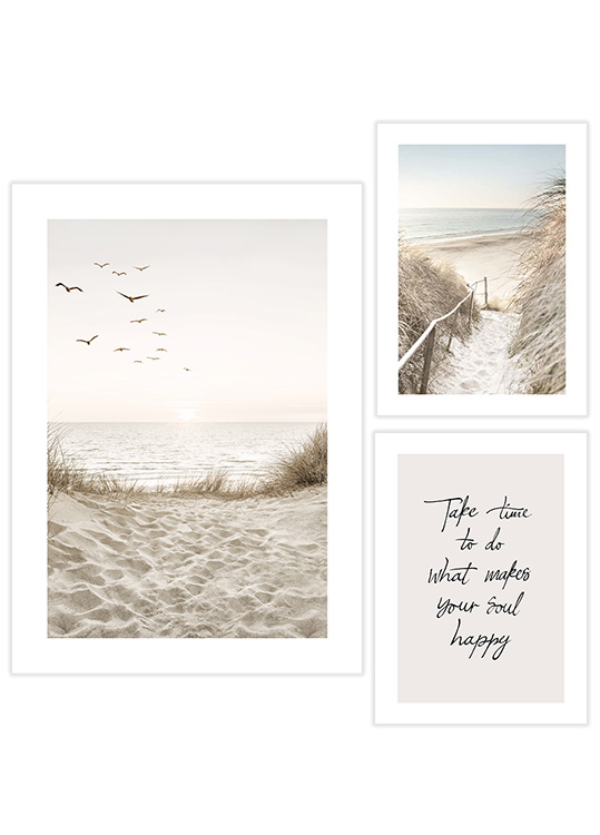 Strand Trio Poster Set mit Strandfotografie | Poster Store AT