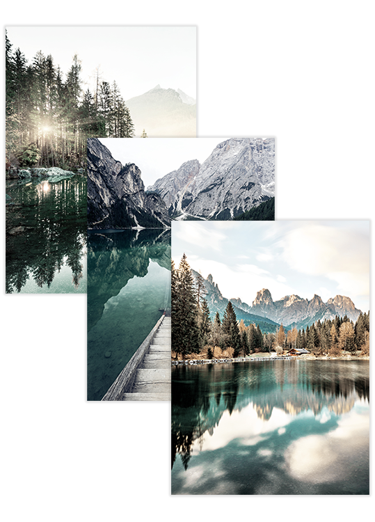 Lake Trio Nature Poster Pack | Poster Store NZ