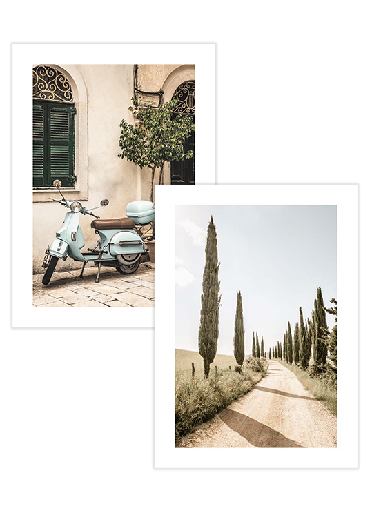 Italy Duo Poster Pack with Scootering Poster | Poster Store US