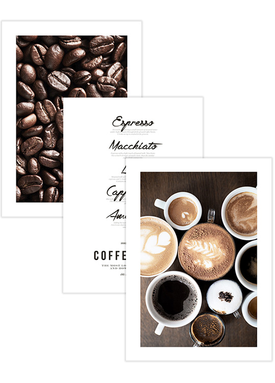 Coffee Posterpaket kaffeinspirerad inredning | Poster Store SE