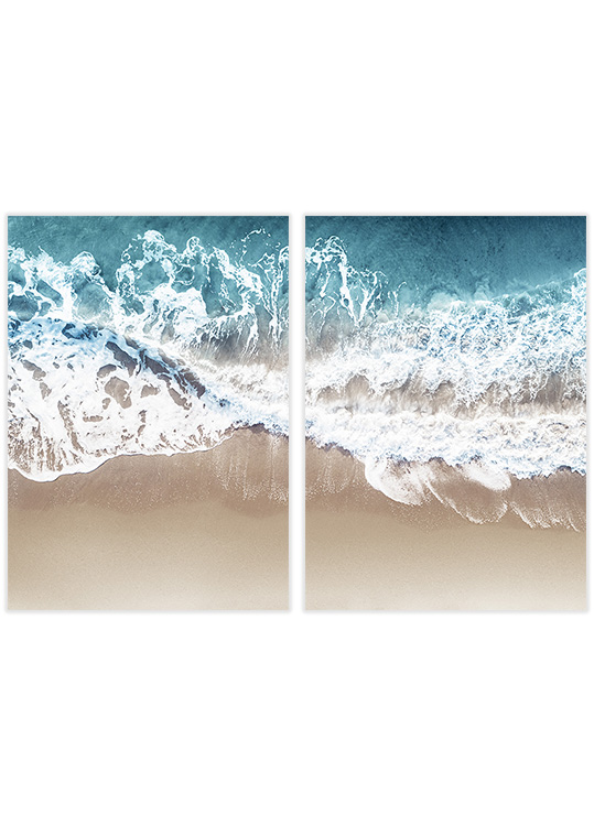 Tropical Waves Coastal Wall Art Poster | Poster Store CA