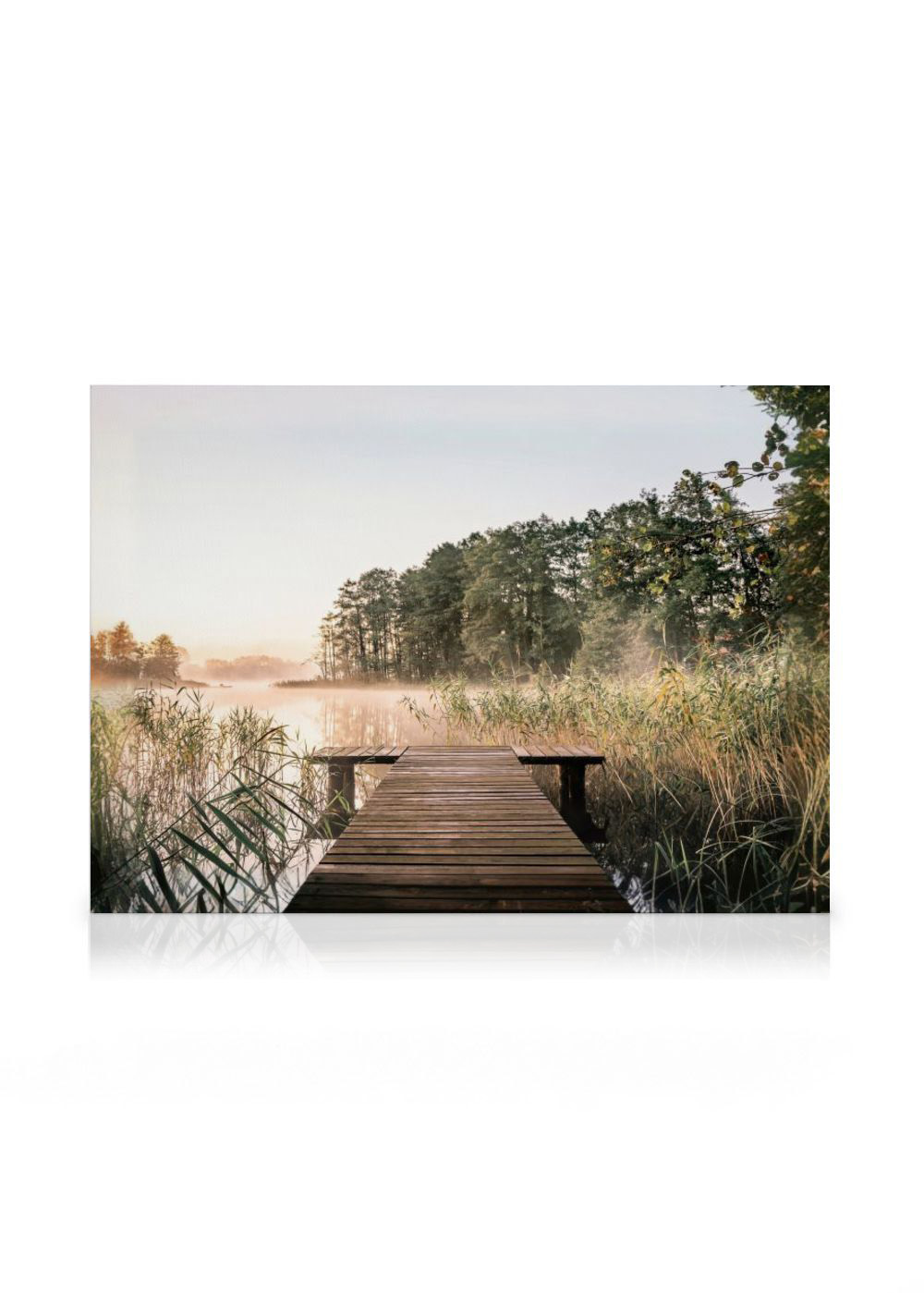 Lake Pier Canvas Print Nature Landscape | Poster Store US
