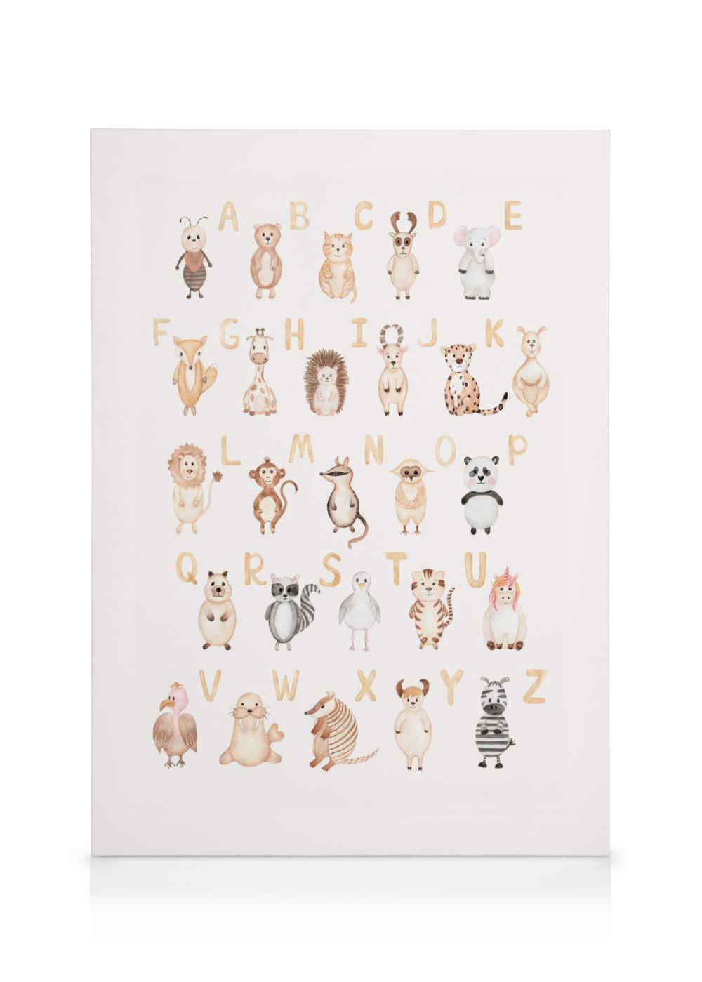 Animal Letters Alphabet animaux pastel | Poster Store FR
