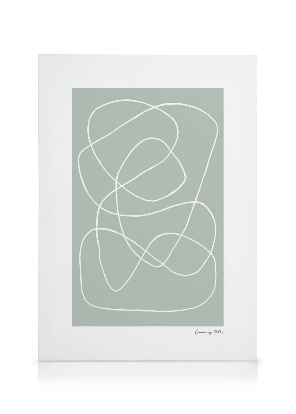 Crossing Paths Canvas met minimalistische kunst | Poster Store NL