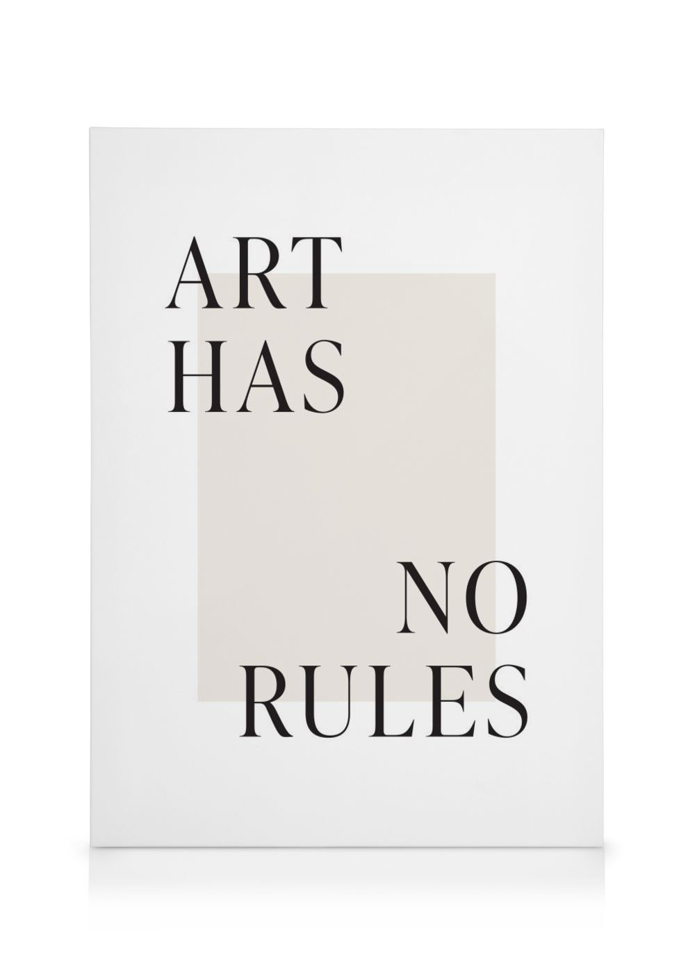 Art Has No Rules Minimalist Typography Canvas | Poster Store UK