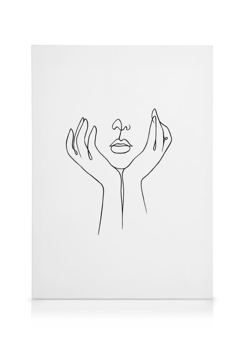 Thinking Line Art minimalistisk linjekonst canvastavla | Poster Store SE