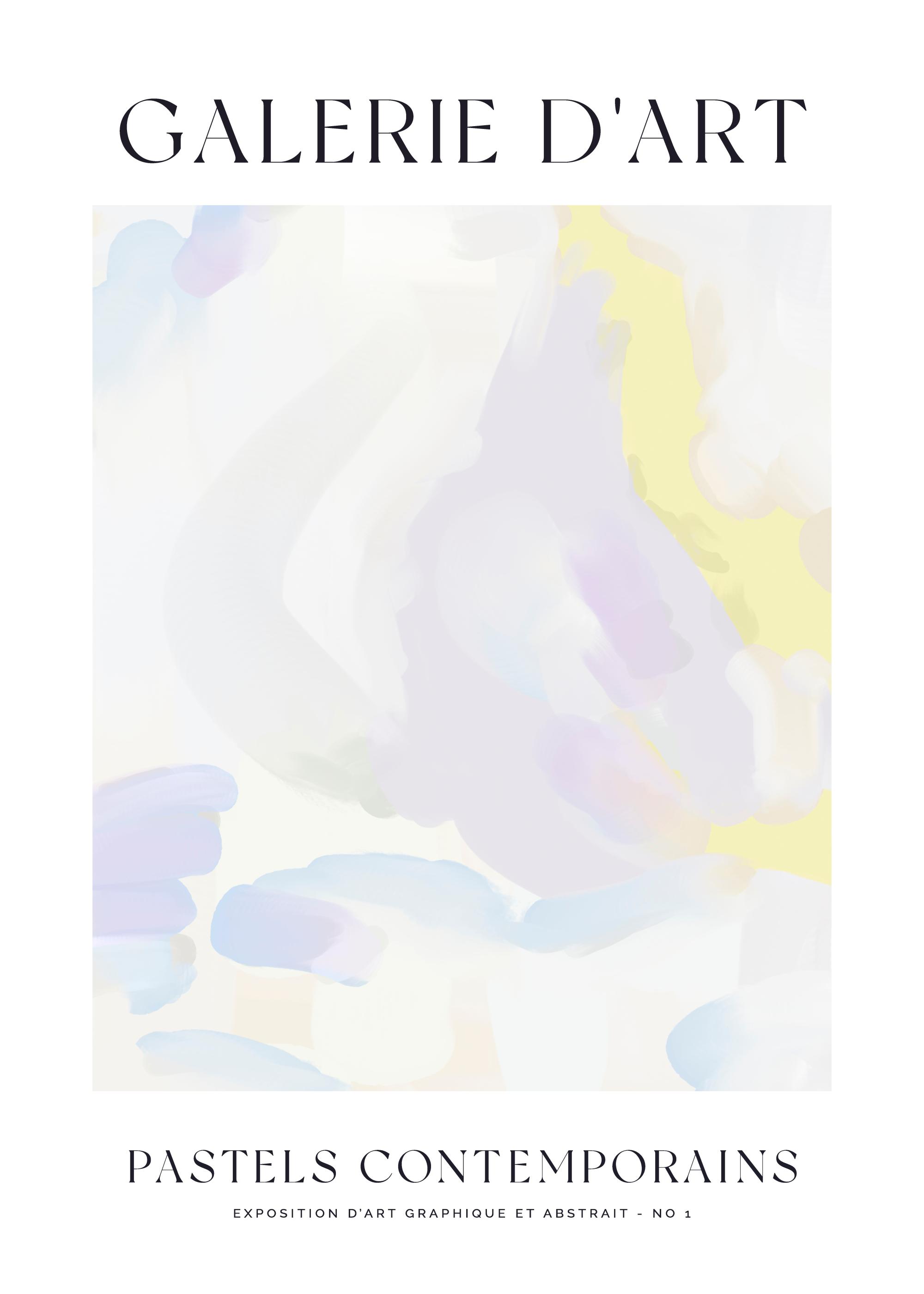 Pastels Contemporains No1 Poster in Abstract Pastel Art | Poster Store UK