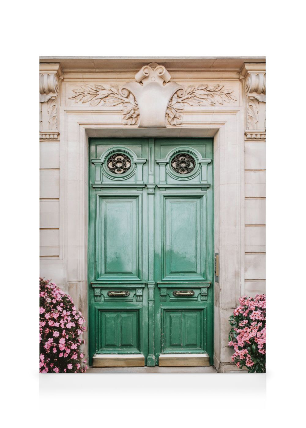 Green Passage Canvas with Architectural Charm | Poster Store UK