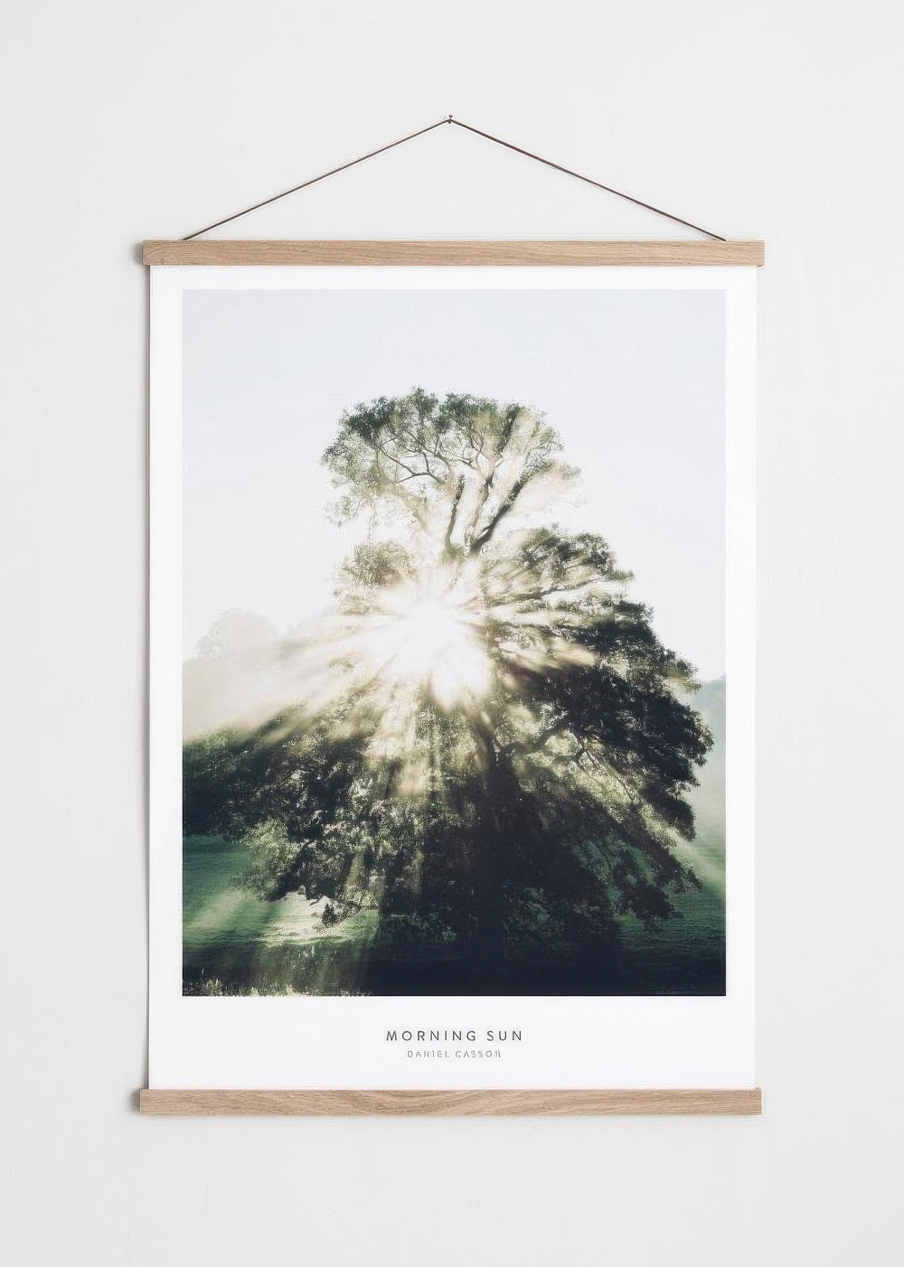 Poster Hanger Light Oak 41 cm Wooden Poster Hanger | Poster Store CA