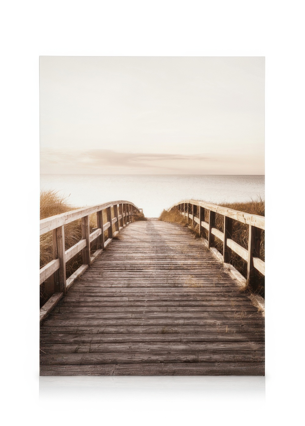 Weg zum Strand Leinwand | Strandweg Holz | Naturkunst für Zuhause | Poster Store DE