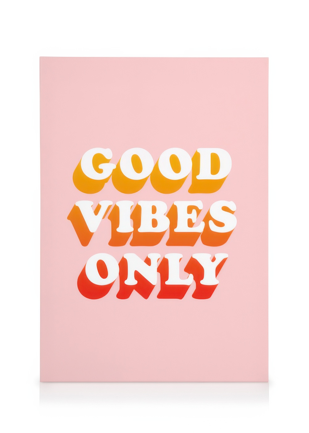 Good Vibes Only Canvas | Motivational Quotes Posters Pink Background ...