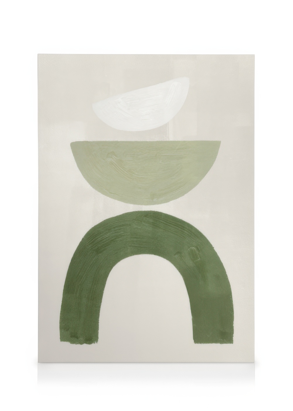 Green Graphic Shapes No 1 Canvastavla | Unik texturerad konst med gröna ...