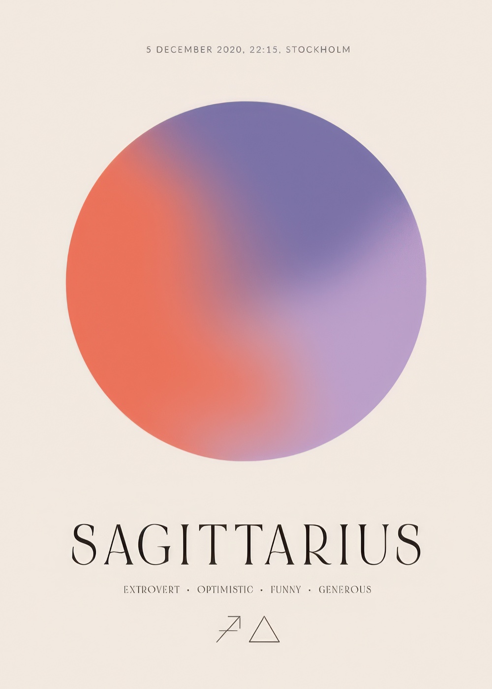 Aura Energy Sagittarius Astrology Art Poster | Poster Store US