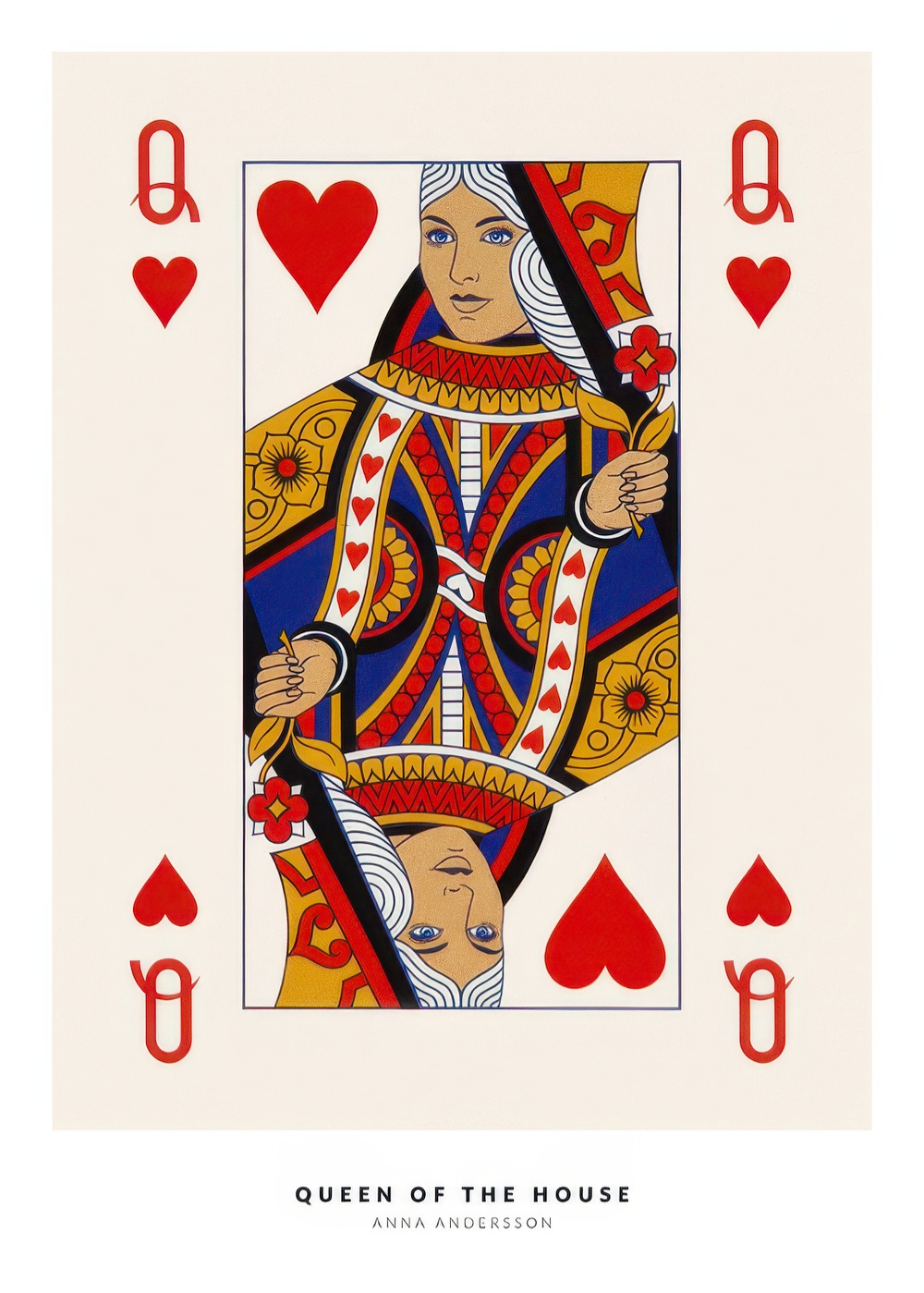 Queen Personal Poster with Queen of Hearts Design | Poster Store US