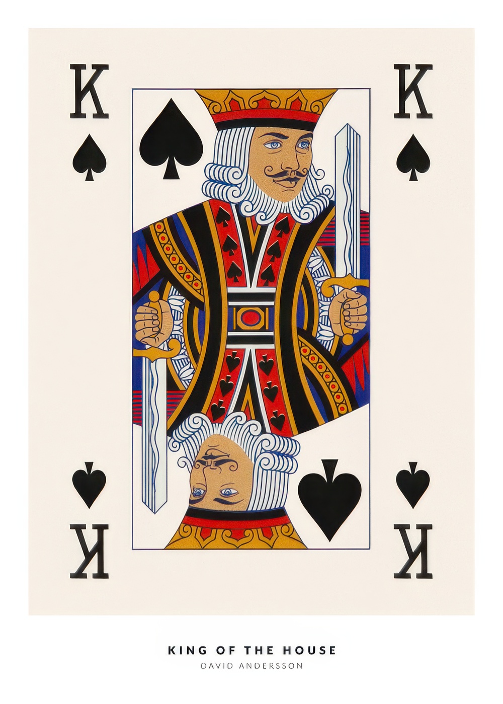 King Personal Poster with Royal Playing Card | Poster Store UK