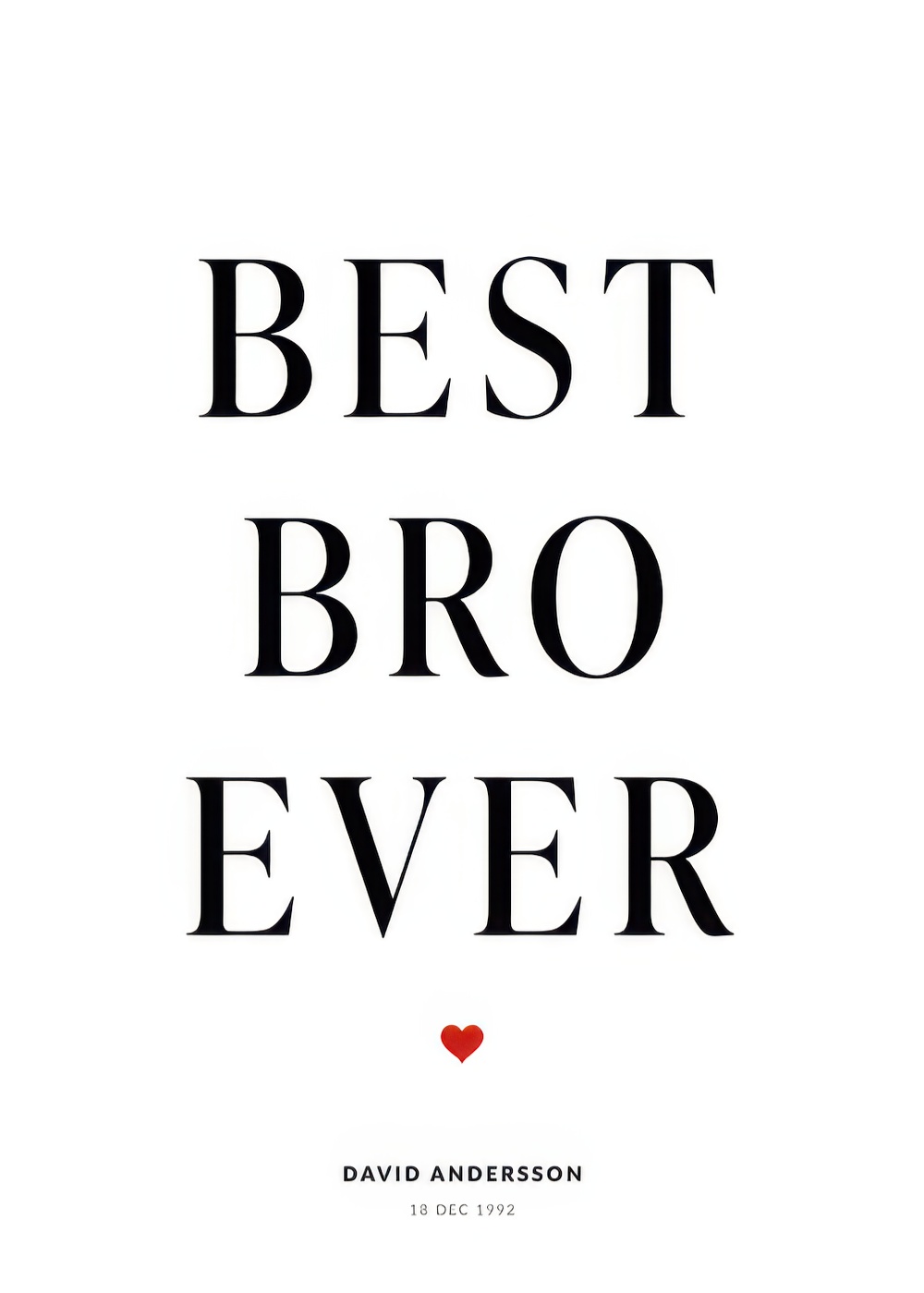 Best Bro Personal Poster | Bro Poster | Personalized Wall Art | Poster ...