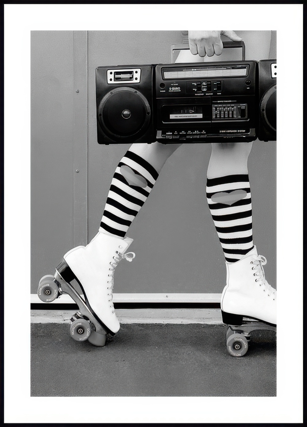 Rollerblades Poster | Retro Rollerblading Black & White Art | Poster ...