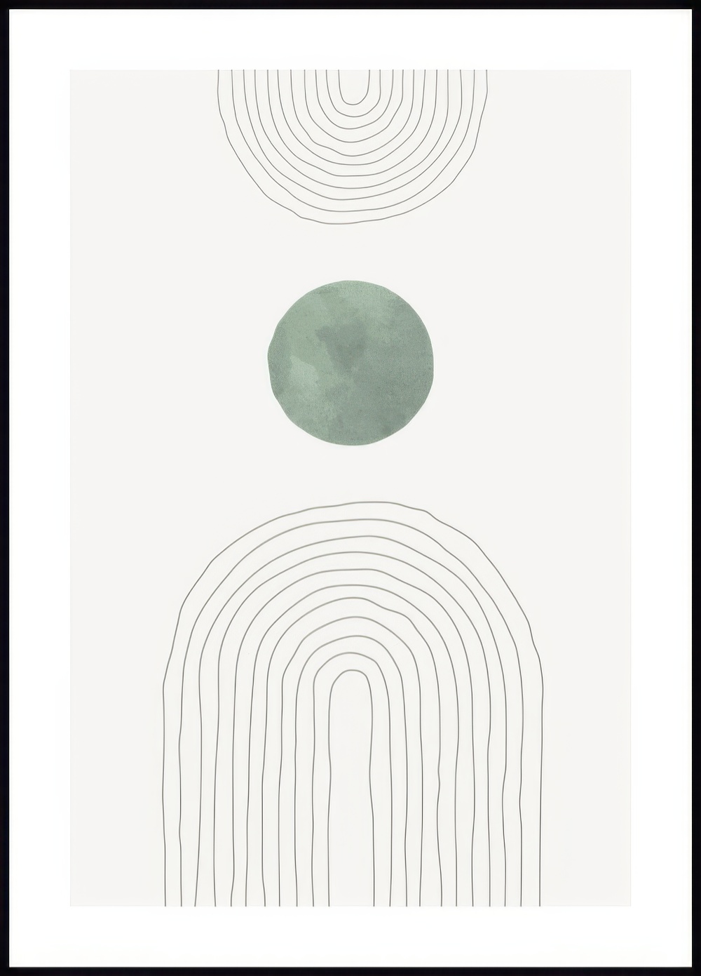 Illustration Arche Verte No2 Poster | Art abstrait minimaliste avec ...