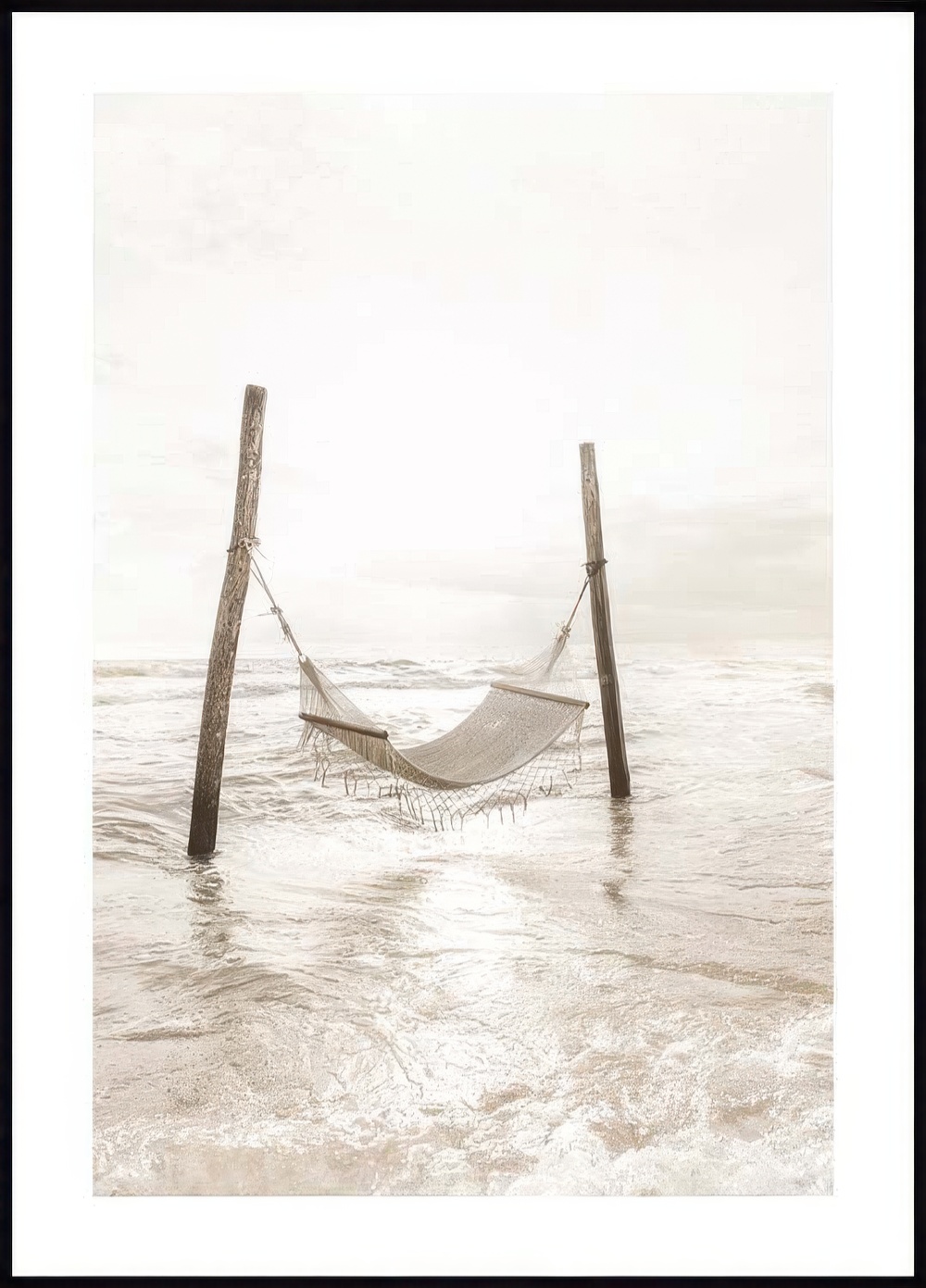 Beach Hammock Poster | Serene Beach Hammock Decor | Poster Store UK
