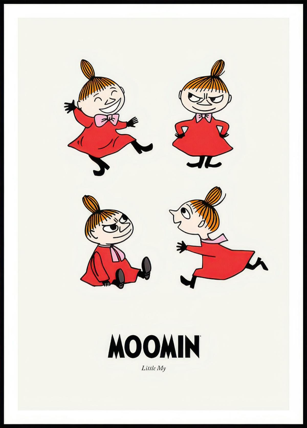 Mumin - Mumintrollet Poster | Unik konst med blomsterdetaljer | Poster ...