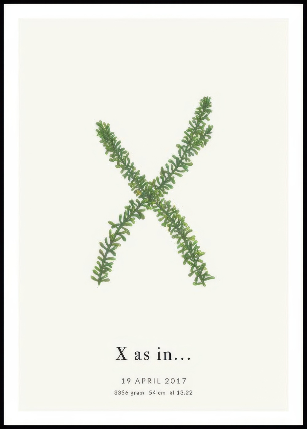 Botanic Letter X Personalized Poster | Poster Store EU
