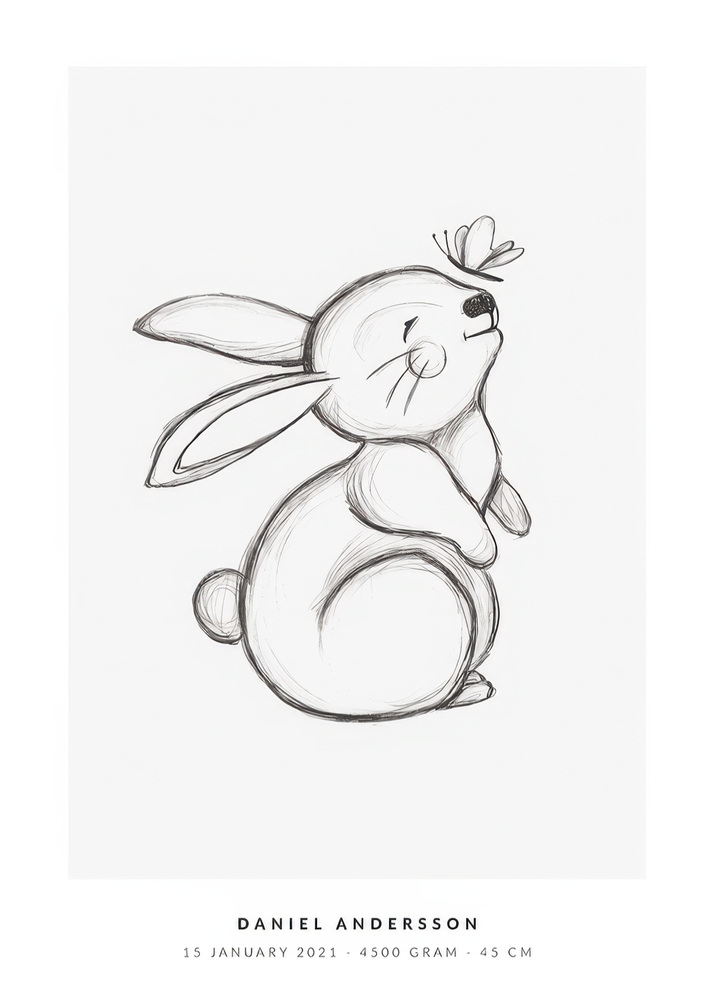 Lapin Poster Personnalisé dessin lapin | Poster Store FR