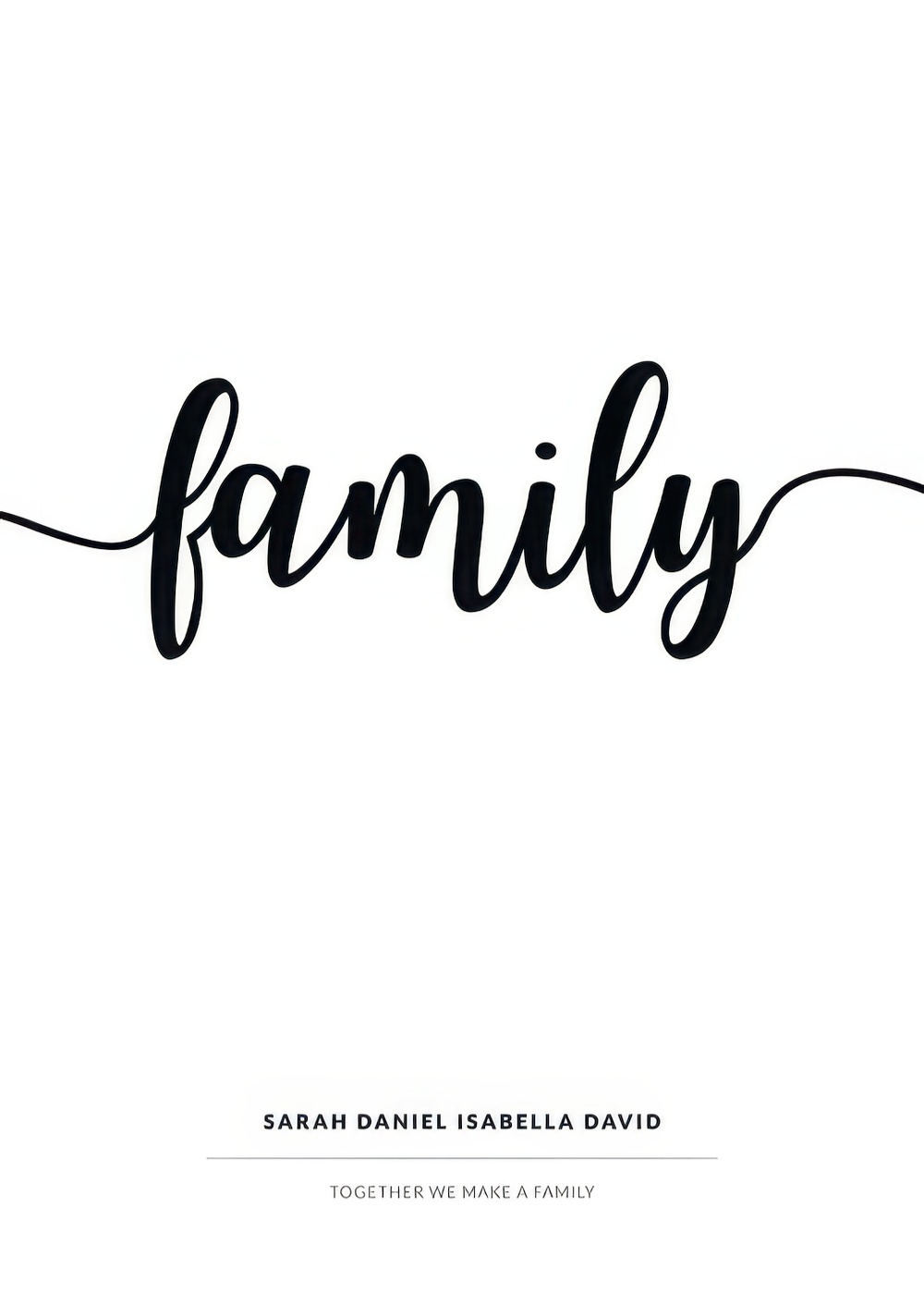 Family Personal Poster with personalized family design | Poster Store EU
