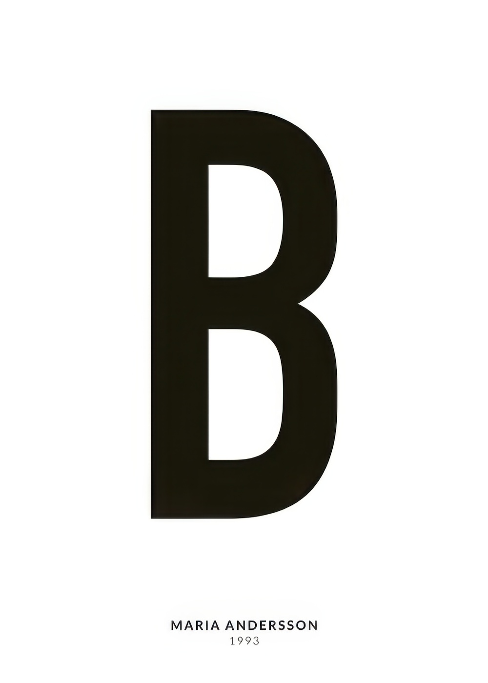 My Letter B Minimalist B Poster | Poster Store UK