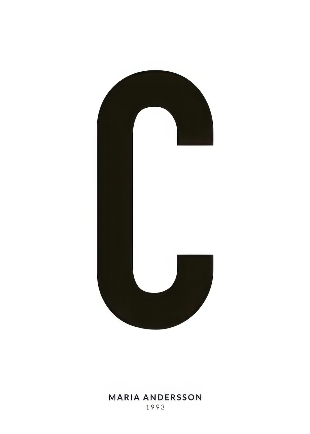 My Letter C Personal Poster minimalist letter poster | Poster Store AU