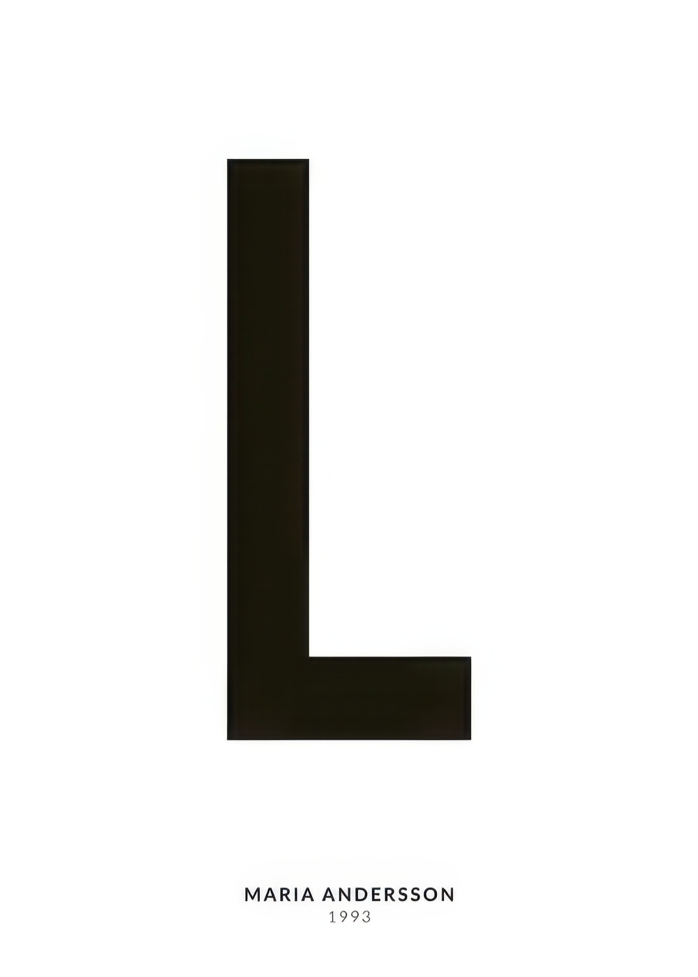 Min bokstav L minimalistisk personlig plakat | Poster Store NO