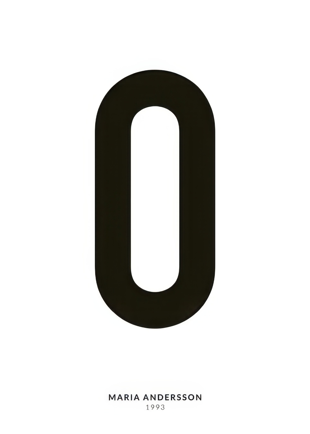 Min Bokstav O Personlig Poster minimalistisk | Poster Store SE