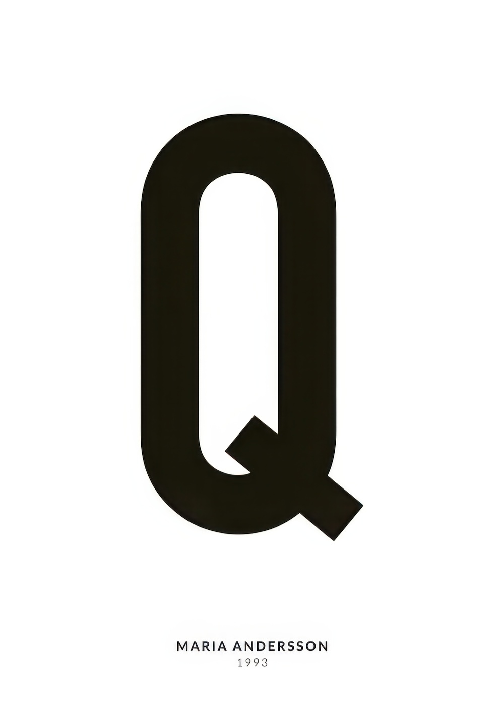 My Letter Q Personal Poster Typography Art | Poster Store US