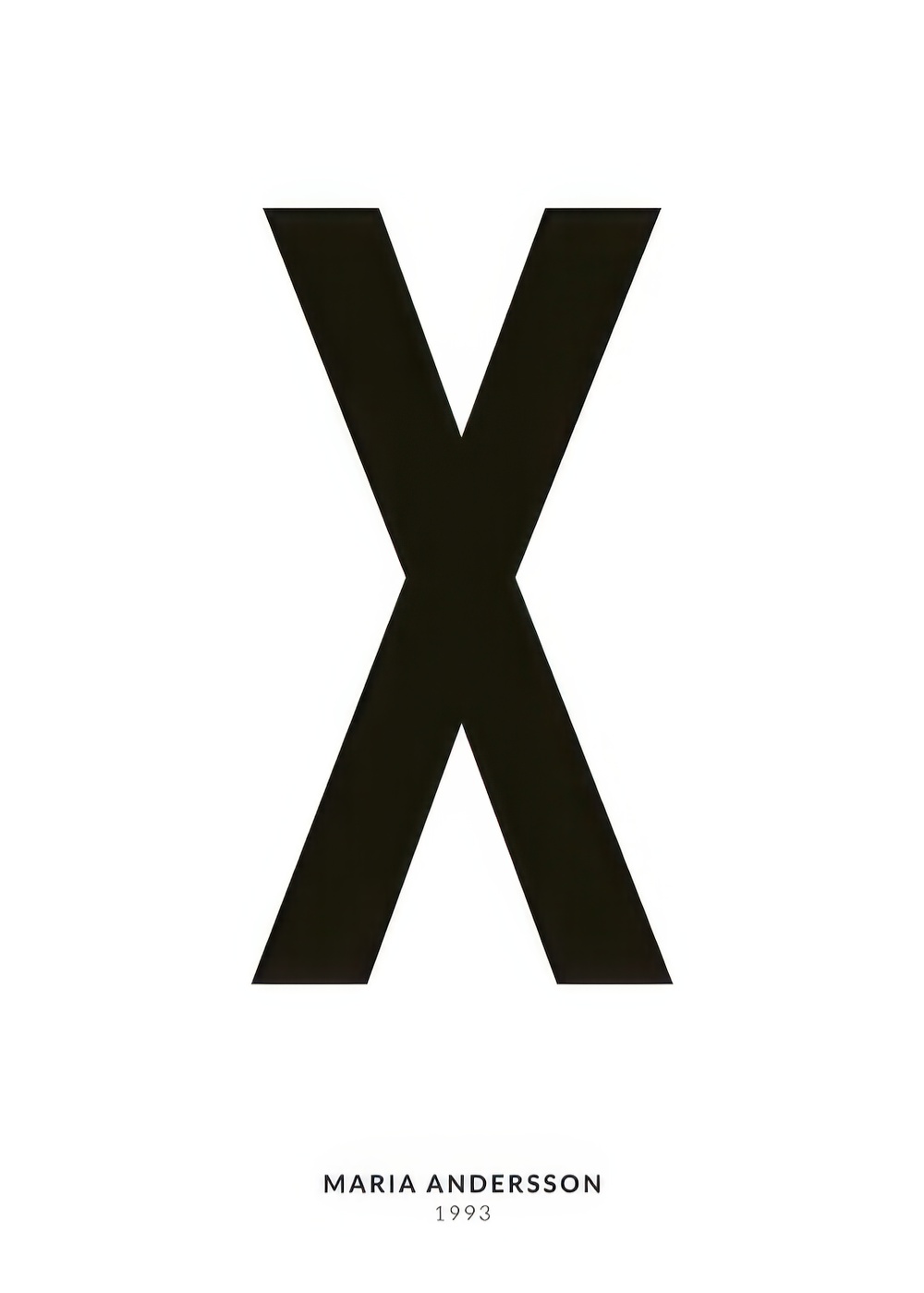 My Letter X Personal Typography Poster | Poster Store UK