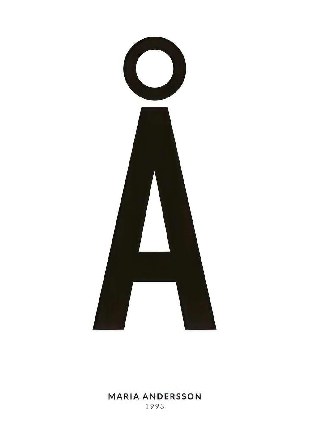 Min Bokstav Å Personlig Poster | Poster Store SE