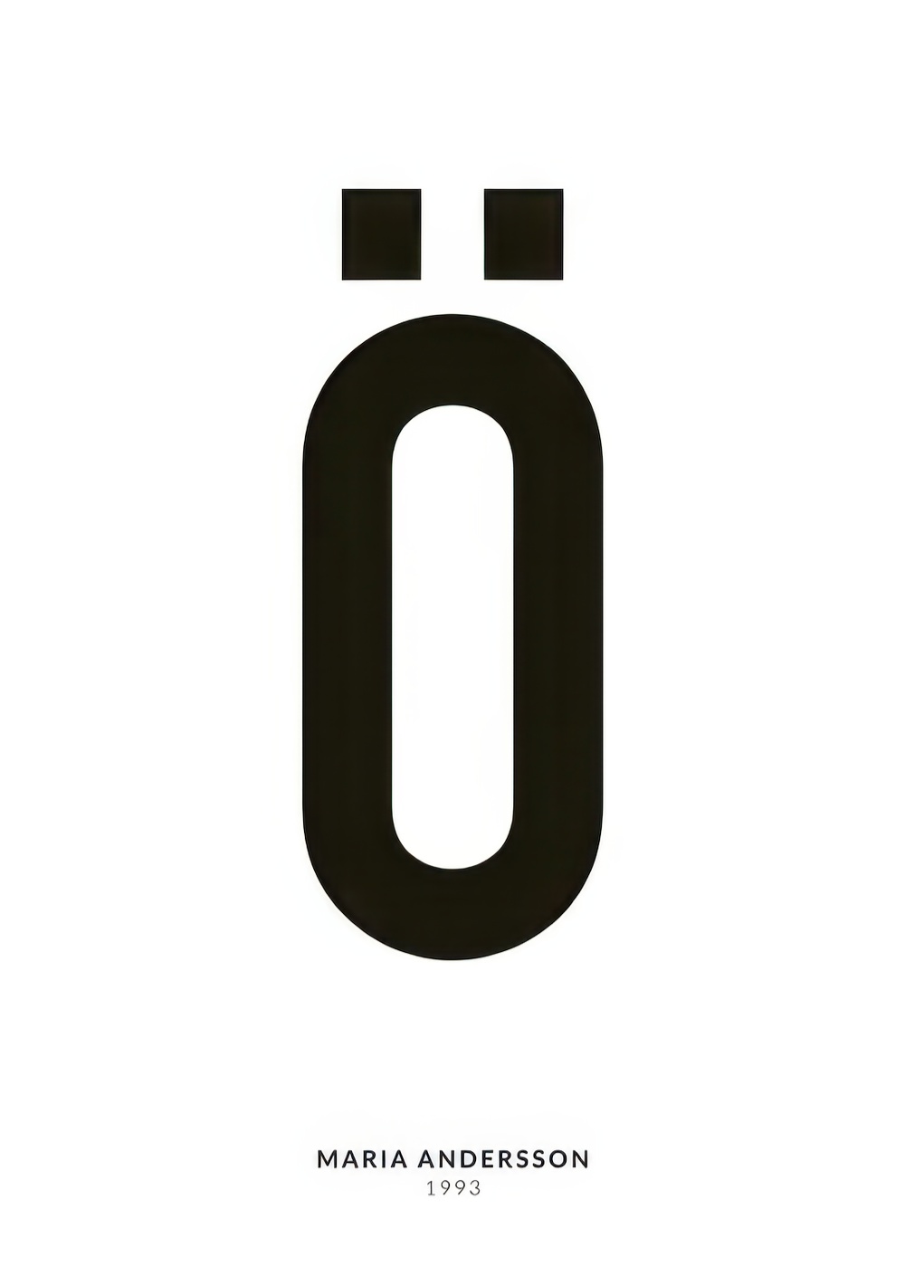 Mijn letter Ö persoonlijke poster typografie | Poster Store NL