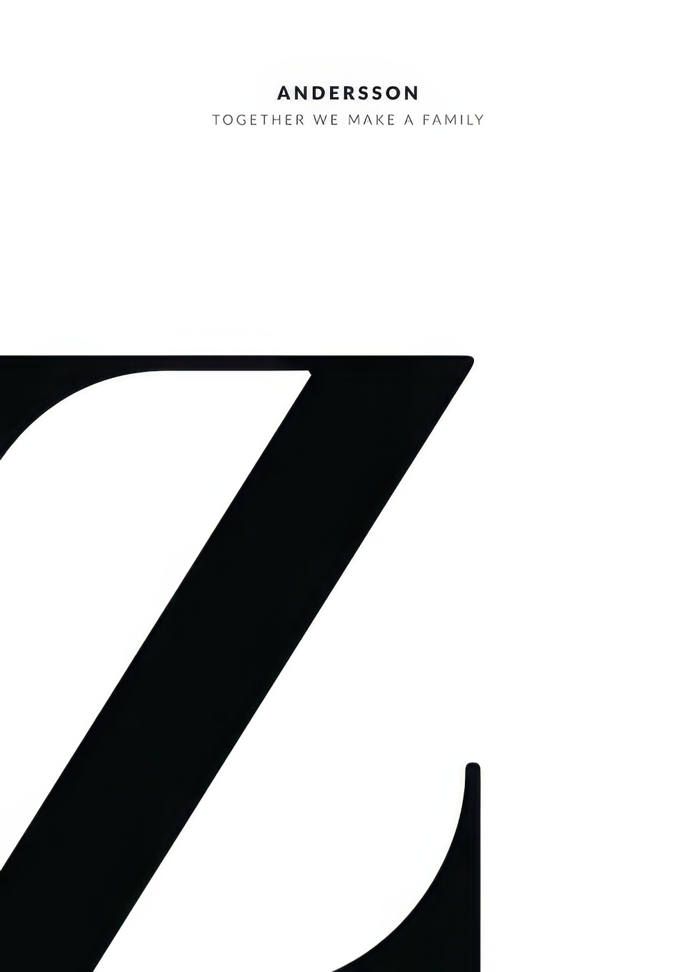 Letter Z Personal Poster with Monogram Style | Poster Store UK