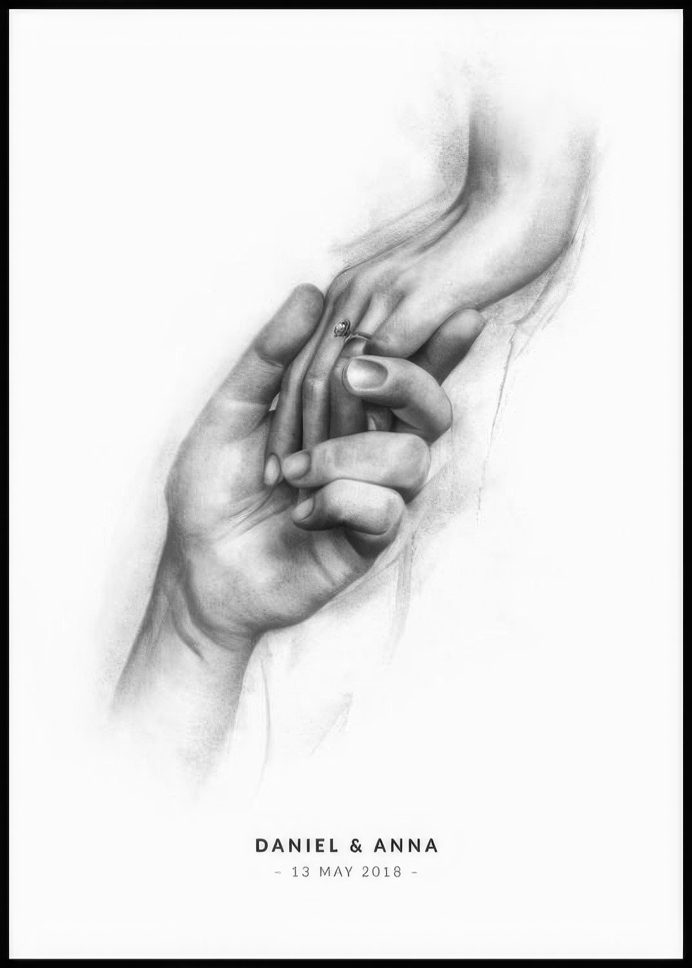 Ta Min Hand Personlig Poster med kärlekstavla | Poster Store SE