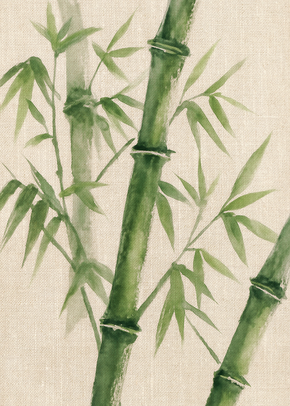 Bamboo on Linen Poster