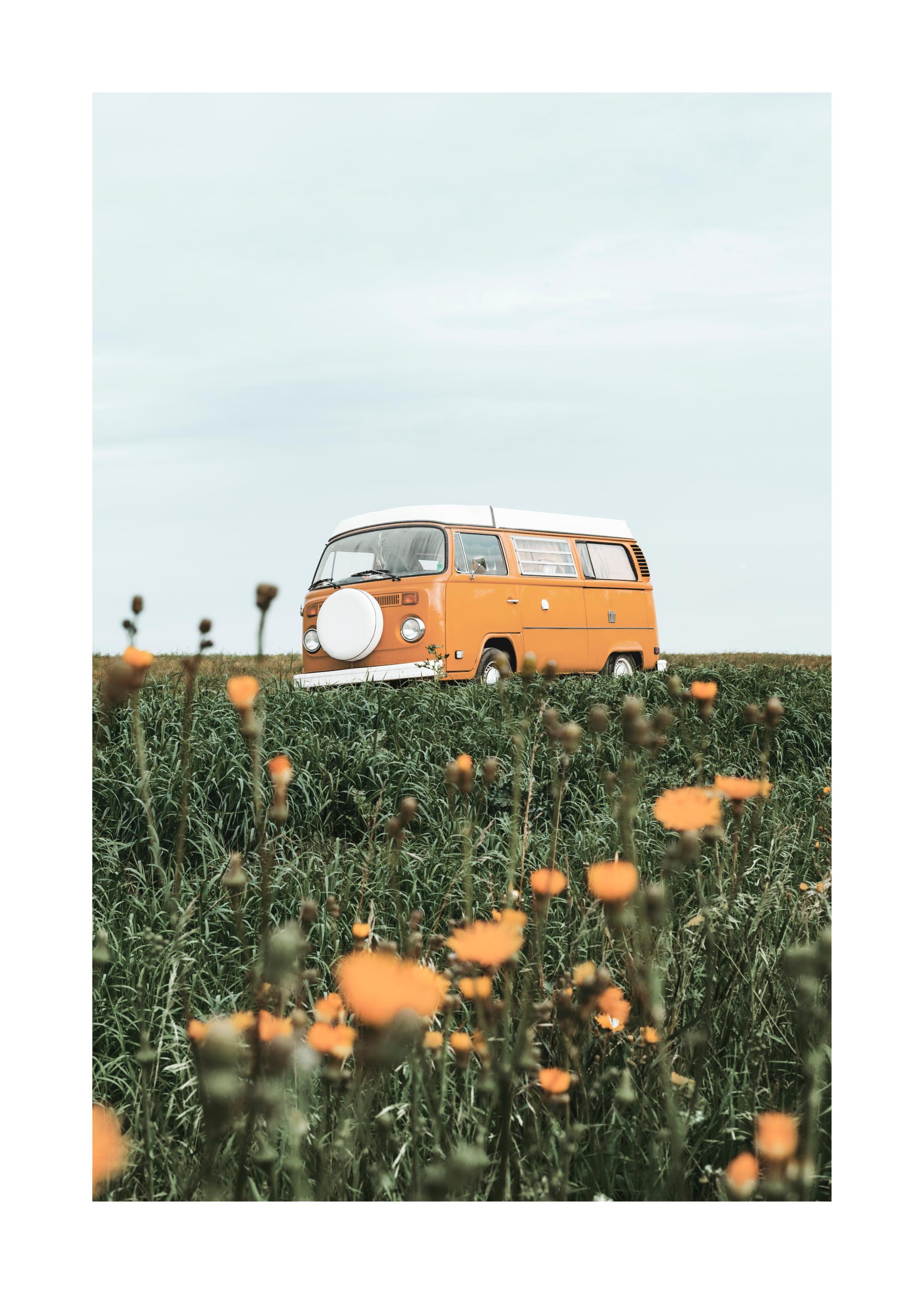 Summer Van Poster with Vintage Van Style | Poster Store NZ