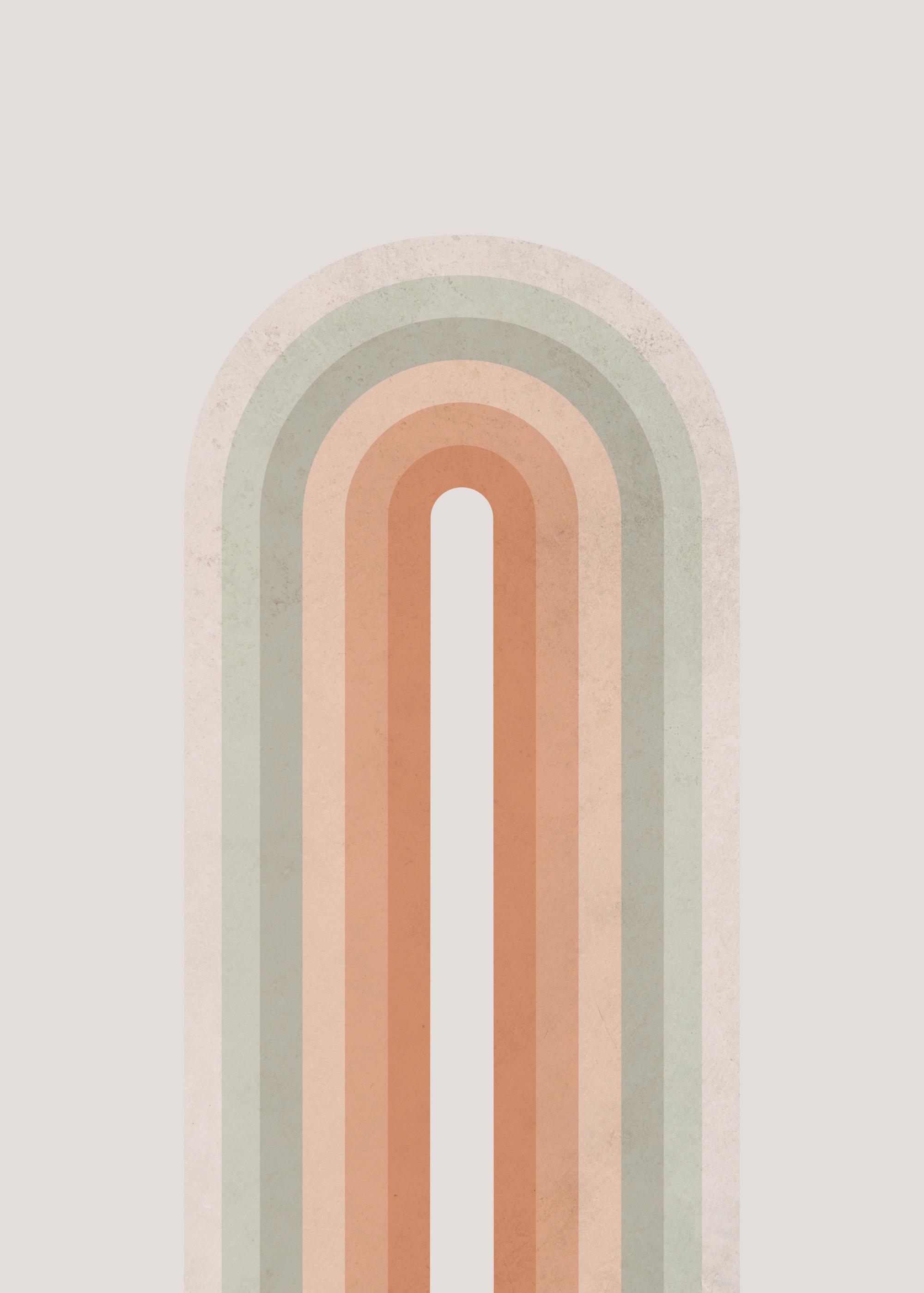 Pastel Rainbow Print Retro Wall Art Poster | Poster Store US