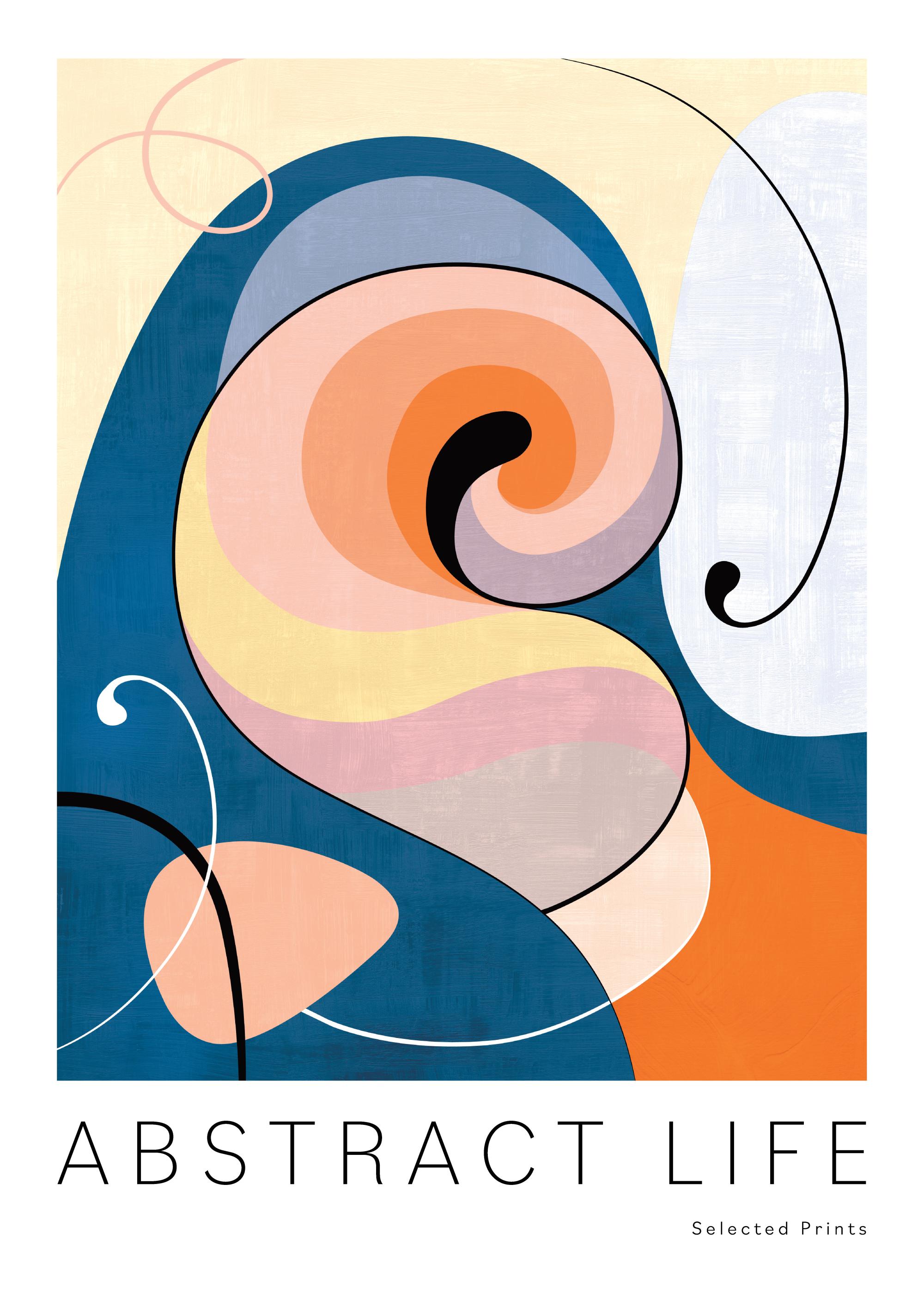 Abstract Life No1 Poster with Modern Abstract Art | Poster Store NZ