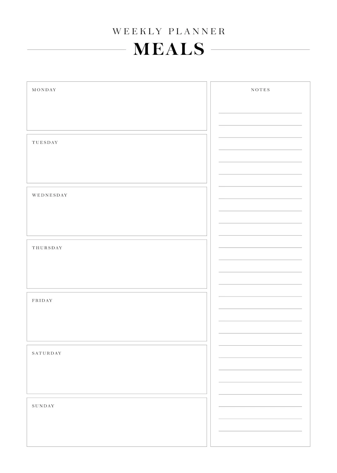 Weekly Planner Poster