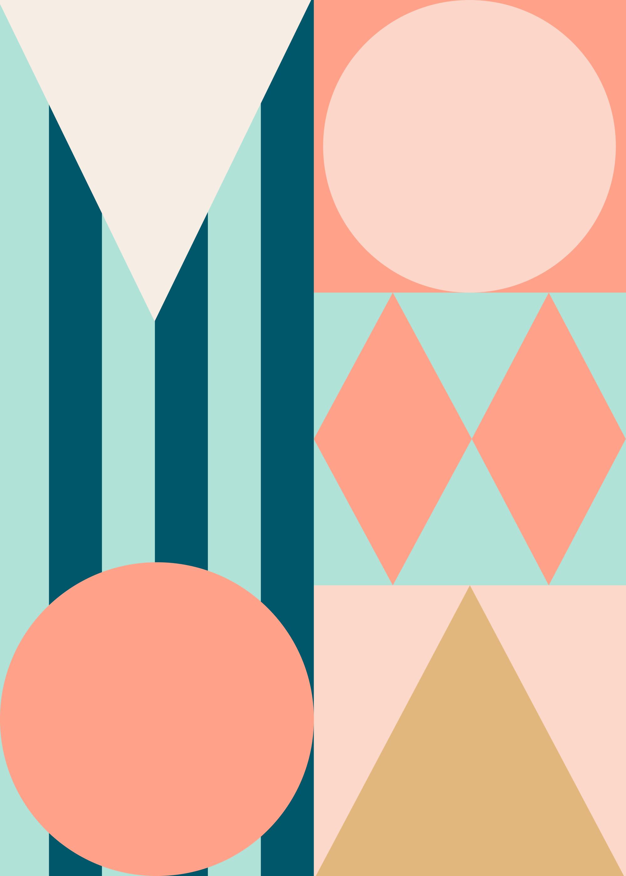 Circus Pattern Poster with Geometric Pastel Design | Poster Store CA