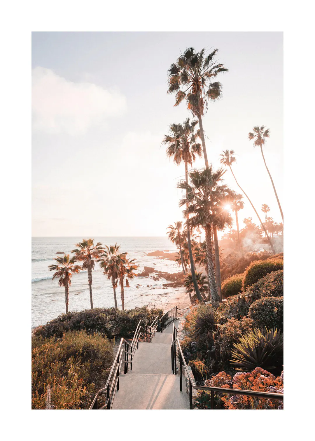 California Surf Van Poster with Palm Beach Vibes | Poster Store US