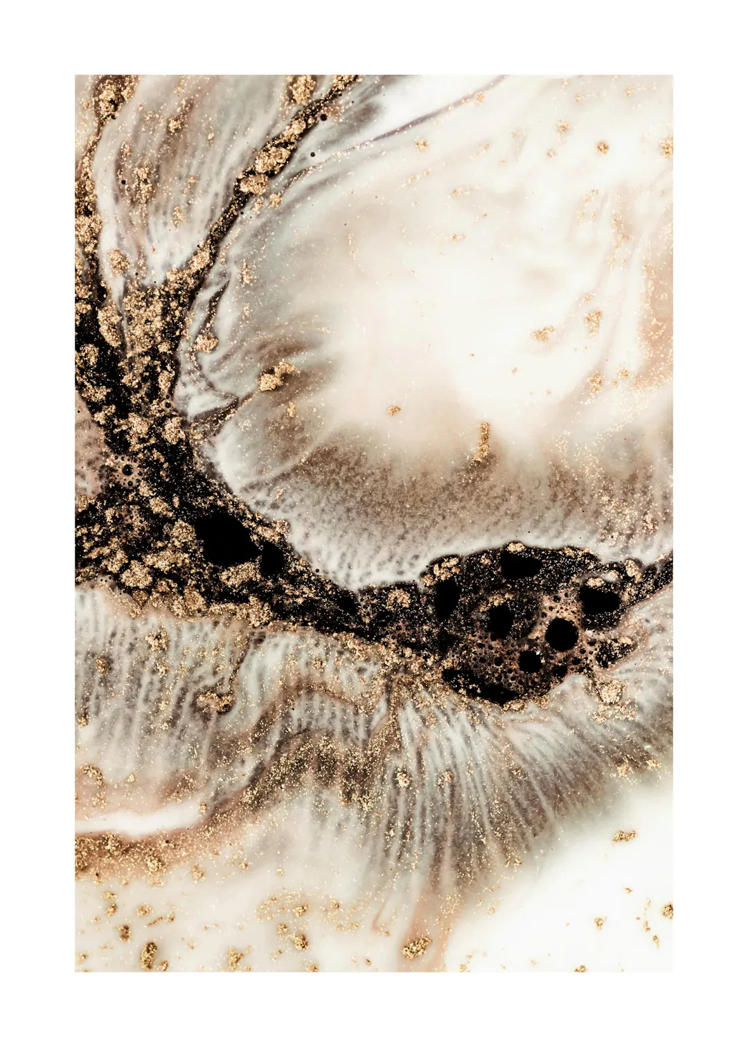 Beige Abstract Poster with Textured Art | Poster Store UK