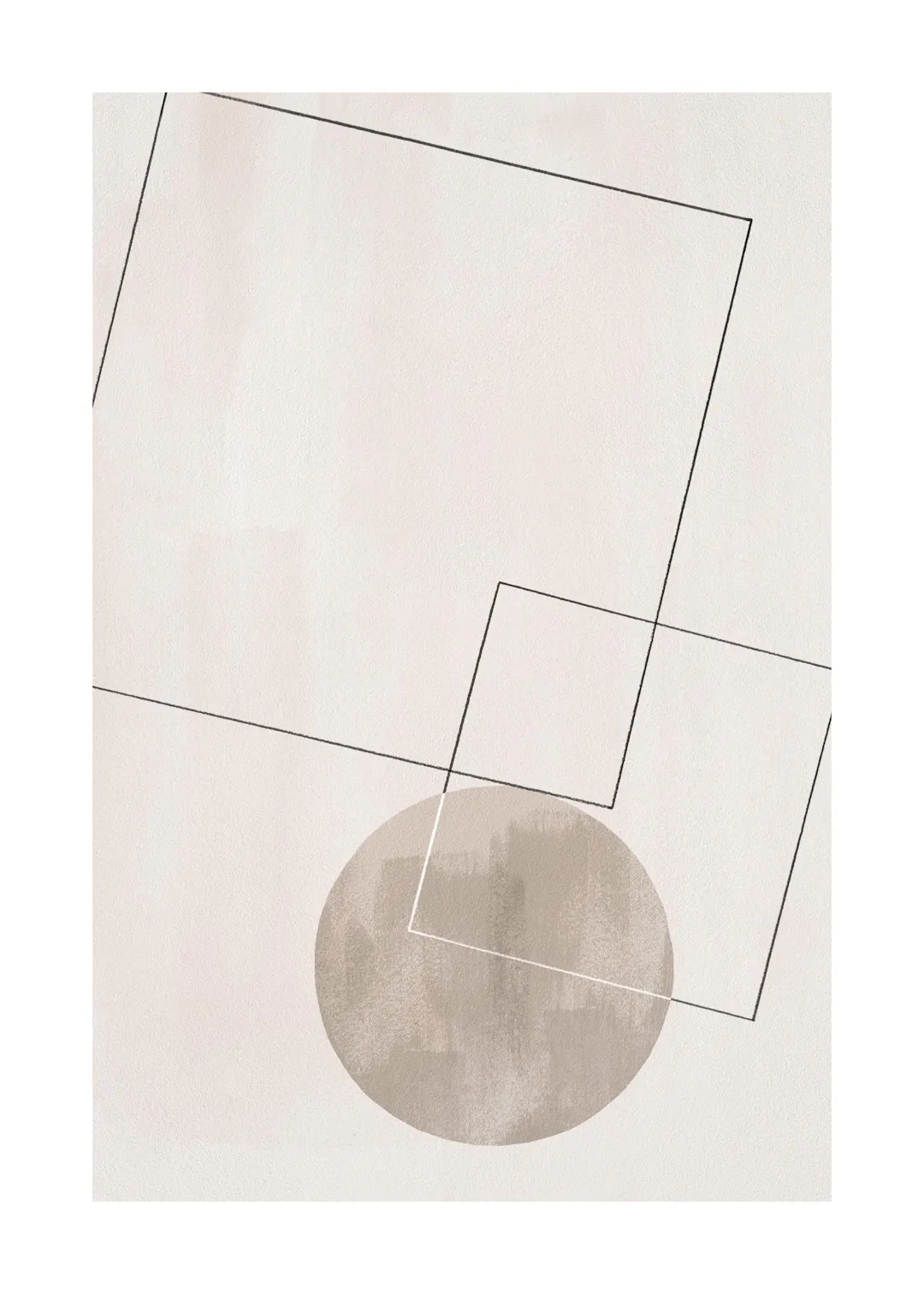 Beige Abstract Poster with Textured Art | Poster Store UK