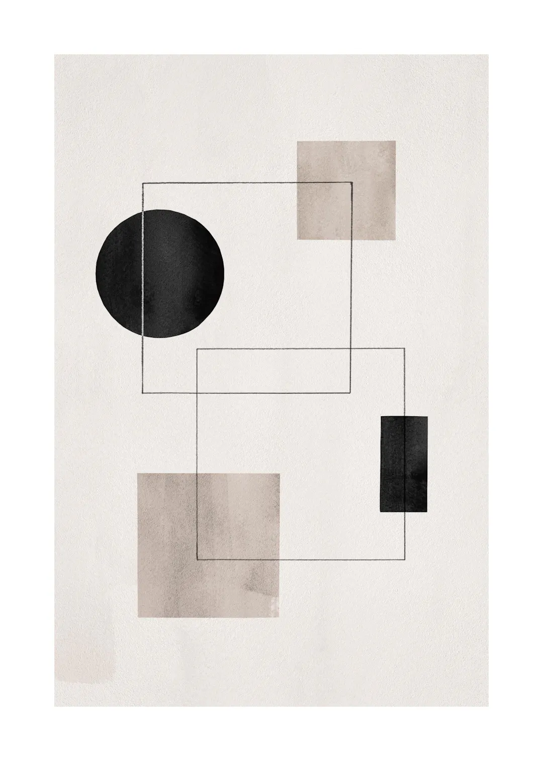 Graphic Shapes No3 Geometric Artwork Poster | Poster Store US